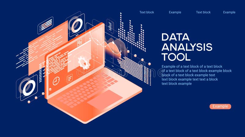 Data Analysis Tool Web Banner Stock Vector - Illustration of designer ...