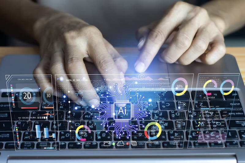 Data Analysis Trading Ideas Businessman Working with Data Chart with AI ... Data Analysis Trading Ideas Businessman Working with Data Chart with AI ...