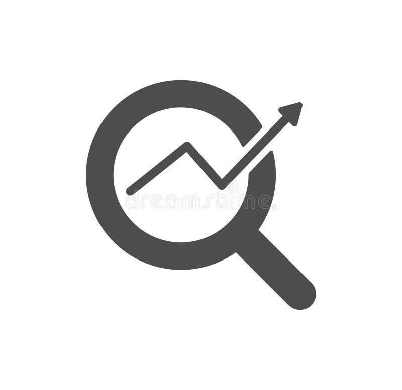 Data Analysis Vector Icon Isolated on White Stock Vector - Illustration ...