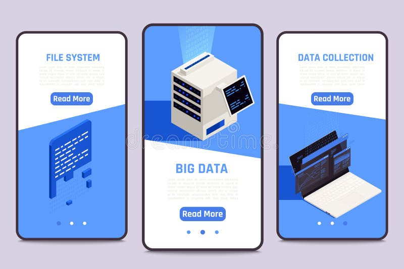 Data Analysis Vertical Banners Set Stock Vector - Illustration of ...