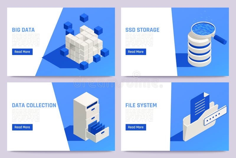 Data Analysis Vertical Banners Set Stock Vector - Illustration of ...