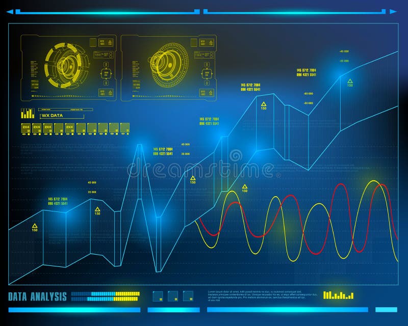 Data Analysis, Visualization Futuristic Infographic Information ...