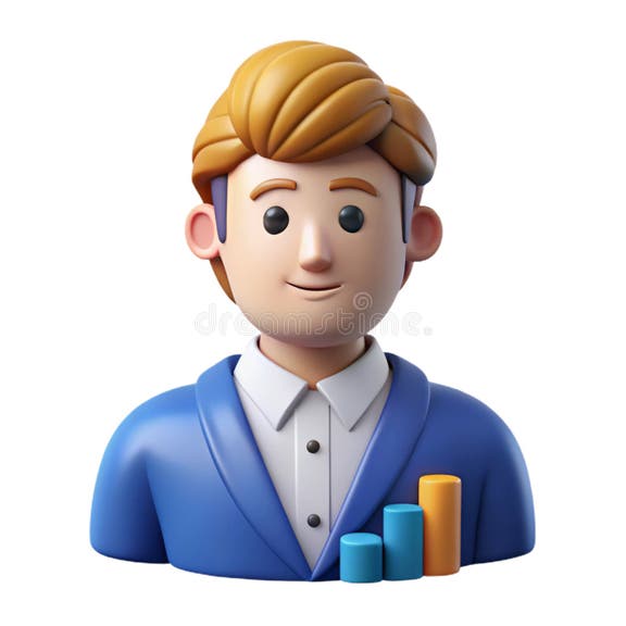 Data Analyst 3D Icon stock illustration. Illustration of visualization ...