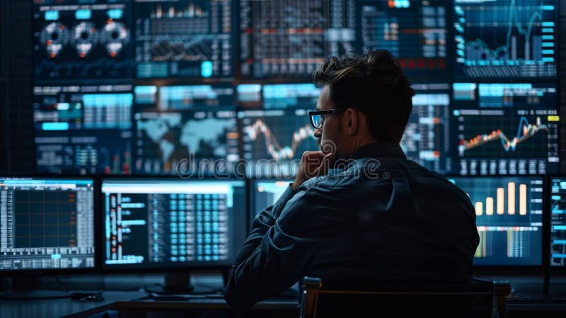 Data Analyst Examines Multiple Dashboards for Business Intelligence and ...