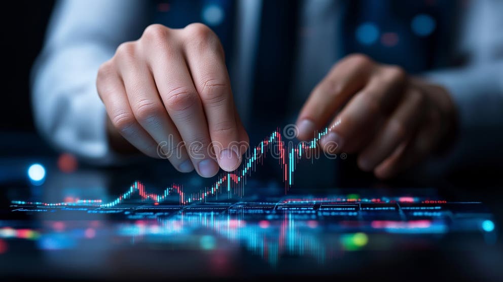 Data Analyst Examining Trends on Touchscreen Interface Using Innovative ...