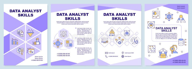 Data Analyst Skills Brochure Template Stock Vector - Illustration of ...