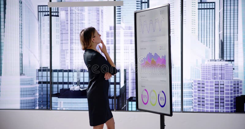 KPI Dashboard Data Analytics Stock Image - Image of girl, analyst ...