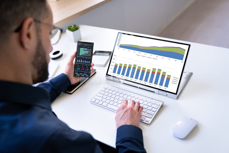 Data Analyst Using Data Analytics KPI Stock Photo - Image of analyst ...