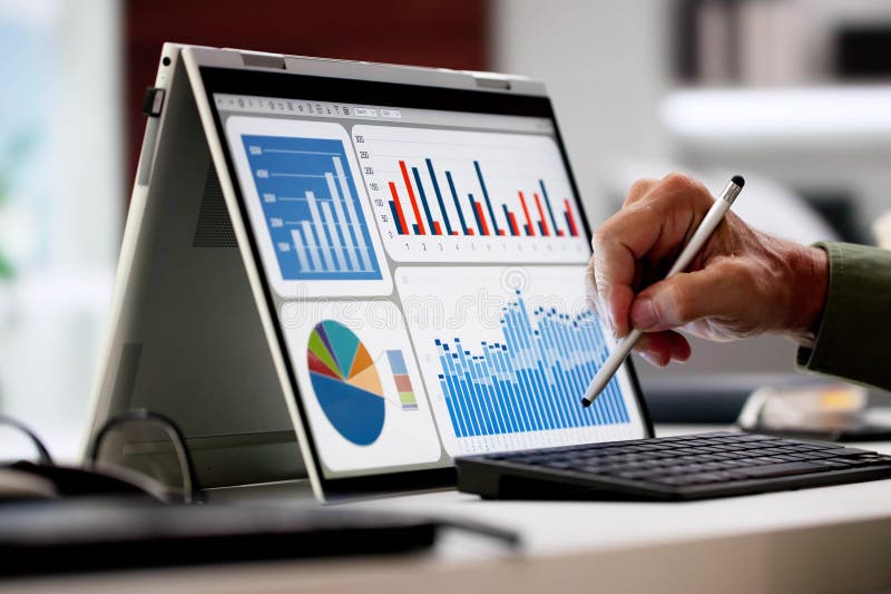 Data Analyst Using Data Analytics KPI Stock Photo - Image of charts ... Data Analyst Using Data Analytics KPI Stock Photo - Image of charts ...