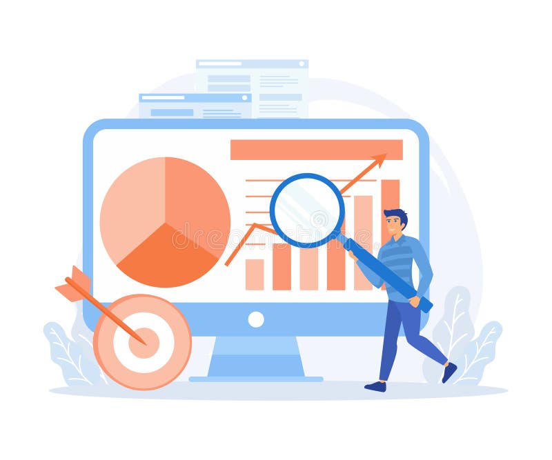 Data Analyst, Worker Checking Data Analyst on a Big Screen Using ...