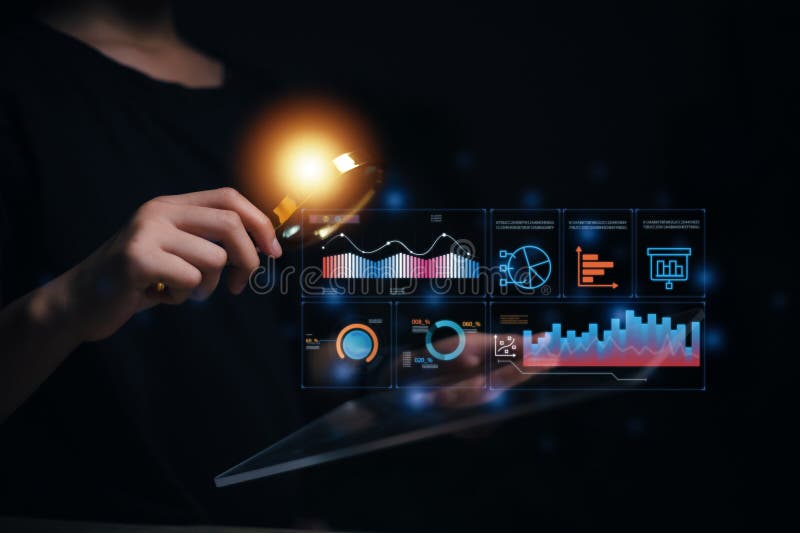 Data Analyst Working on Business Analytics Dashboard with Charts ...