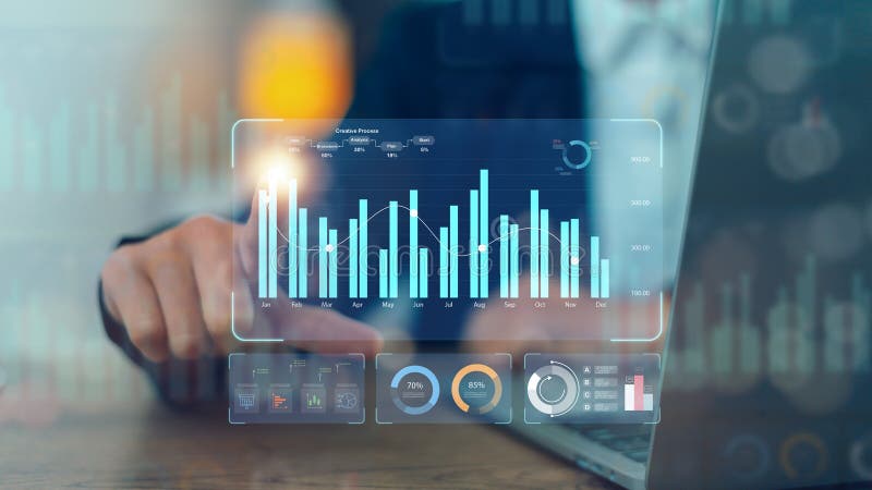 Data Analyst Working on Business Analytics Dashboard with Charts ...