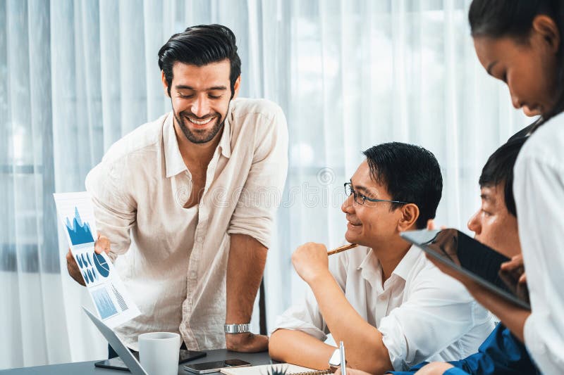 Data Analysts Team of Office Worker Collaborate on Bi Dashboard ...