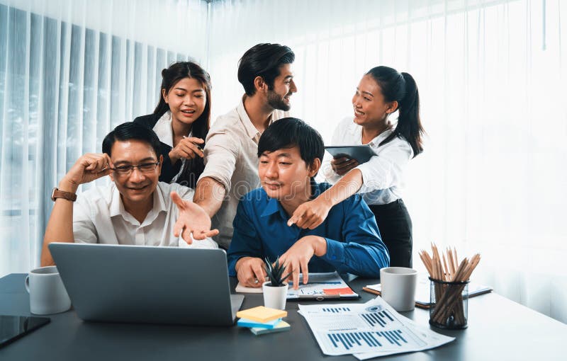 Data Analysts Team of Office Worker Collaborate on Bi Dashboard ...