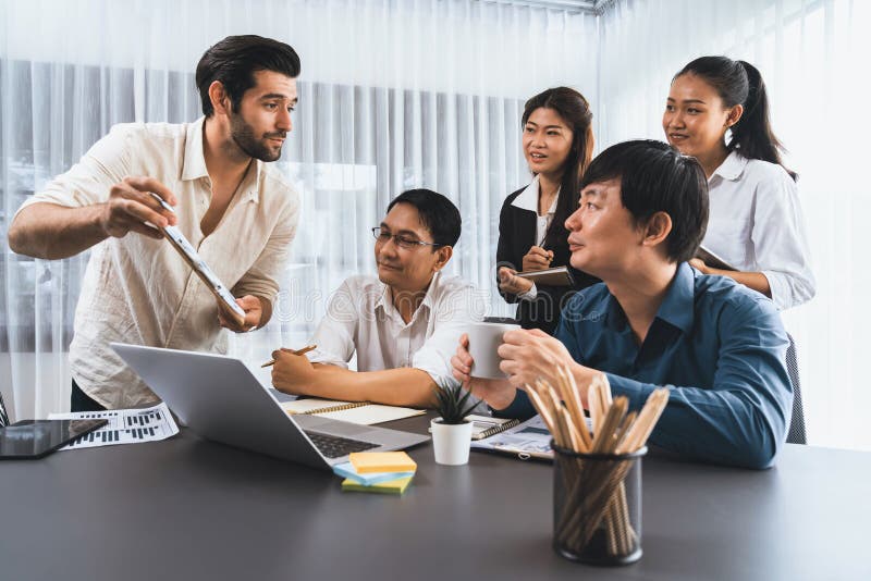 Data Analysts Team of Office Worker Collaborate on Bi Dashboard ...