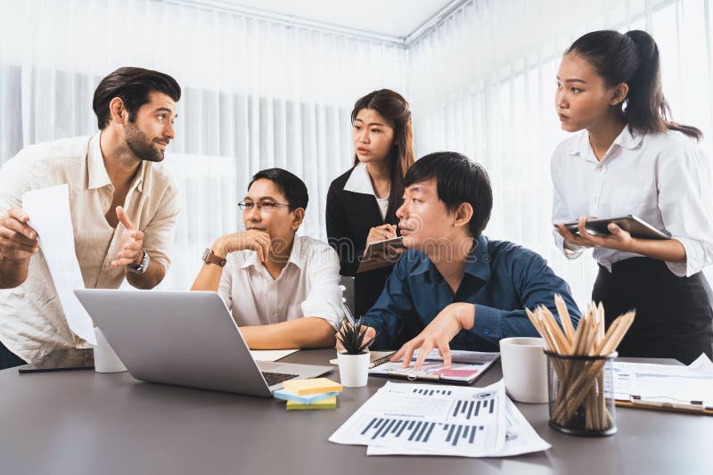 Data Analysts Team of Office Worker Collaborate on Bi Dashboard ...