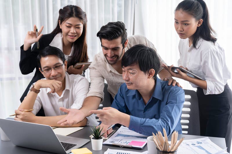 Data Analysts Team of Office Worker Collaborate on Bi Dashboard ...