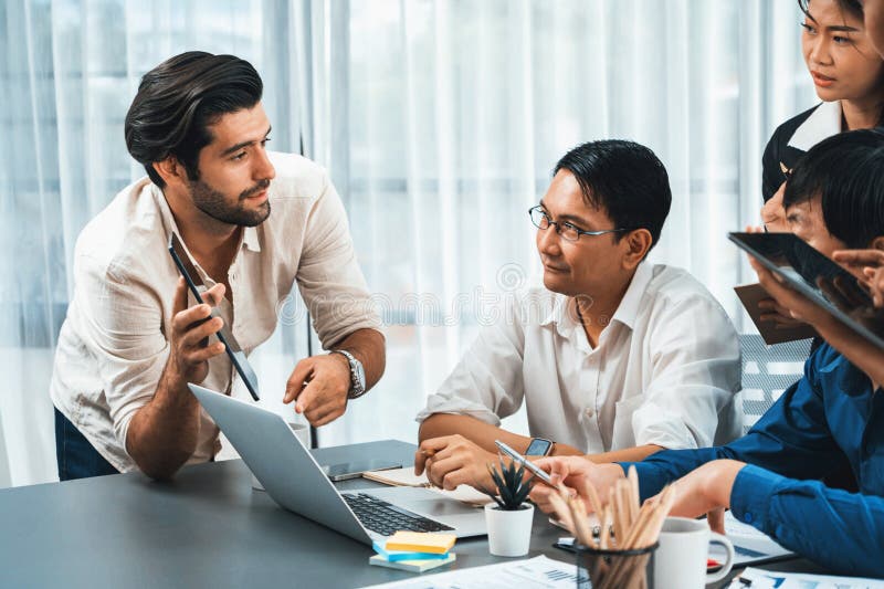 Data Analysts Team of Office Worker Collaborate on Bi Dashboard ...