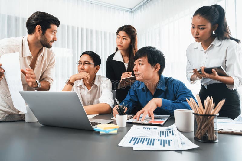 Data Analysts Team of Office Worker Collaborate on Bi Dashboard ...