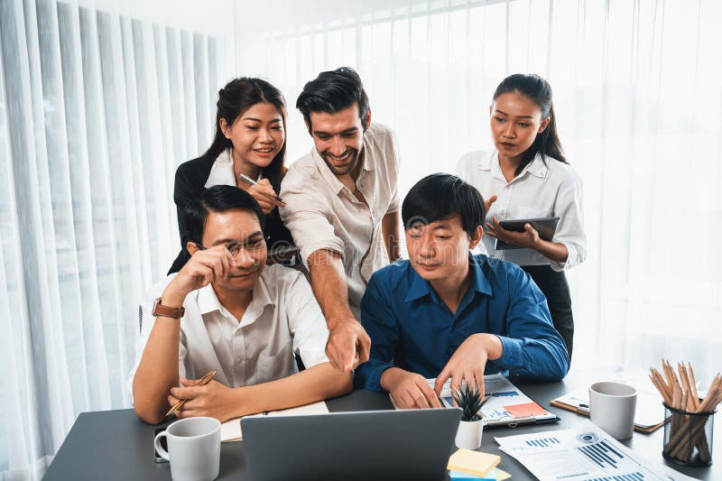 Data Analysts Team of Office Worker Collaborate on Bi Dashboard ...