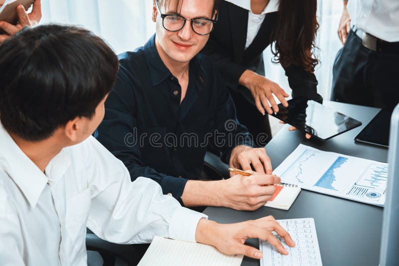 Data Analysts Team of Office Worker Collaborate on Bi Dashboard ...