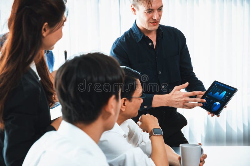 Data Analysts Team of Office Worker Collaborate on Bi Dashboard ...