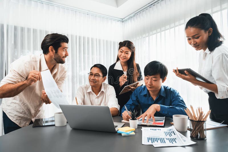 Data Analysts Team of Office Worker Collaborate on Bi Dashboard ...