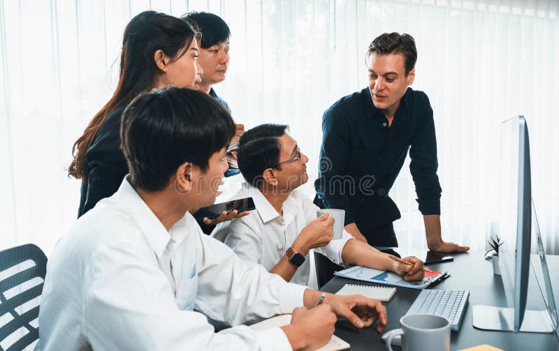 Data Analysts Team of Office Worker Collaborate on Bi Dashboard ...