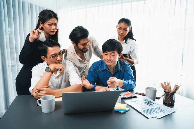 Data Analysts Team of Office Worker Collaborate on Bi Dashboard ...