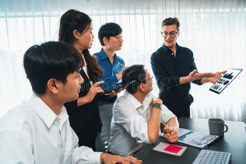 Data Analysts Team of Office Worker Collaborate on Bi Dashboard ...