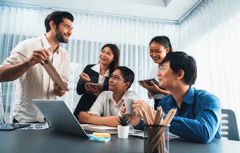 Data Analysts Team of Office Worker Collaborate on Bi Dashboard ...