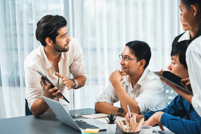 Data Analysts Team of Office Worker Collaborate on Bi Dashboard ...