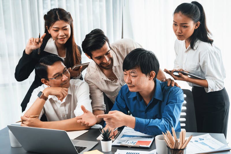 Data Analysts Team of Office Worker Collaborate on Bi Dashboard ...