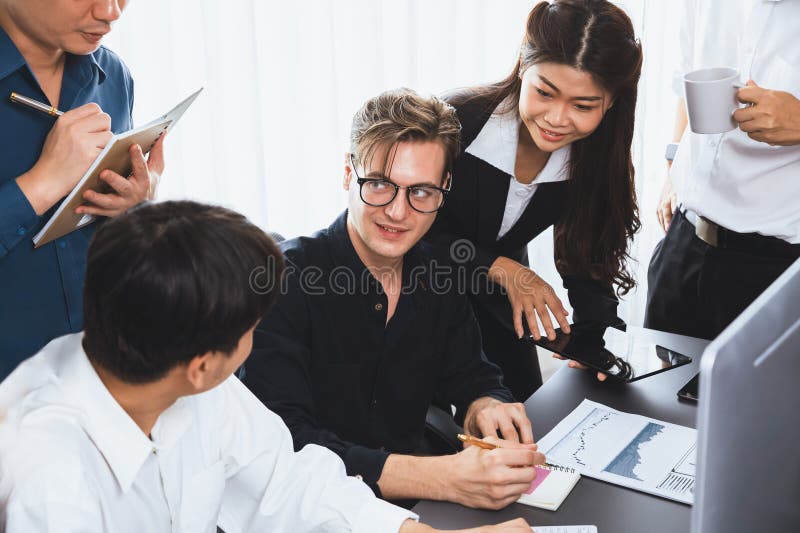 Data Analysts Team of Office Worker Collaborate on Bi Dashboard ...