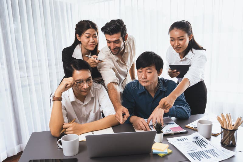 Data Analysts Team of Office Worker Collaborate on Bi Dashboard ...