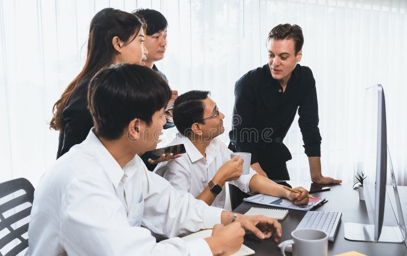 Data Analysts Team of Office Worker Collaborate on Bi Dashboard ...