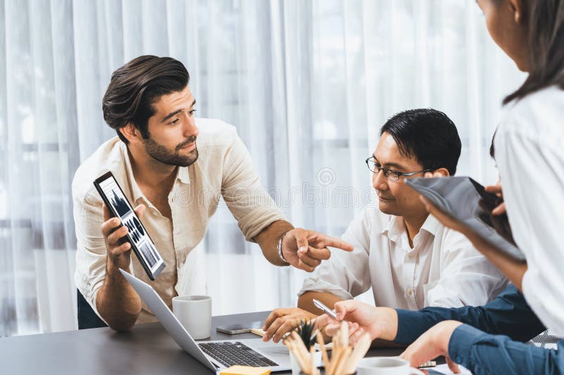 Data Analysts Team of Office Worker Collaborate on Bi Dashboard ...