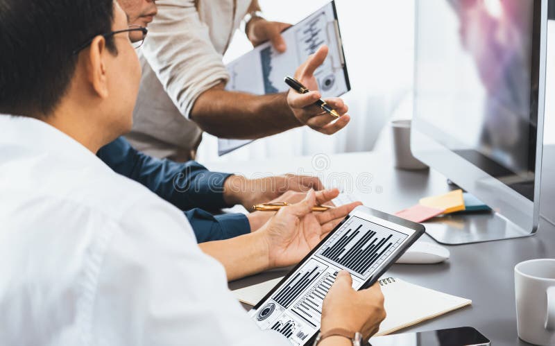 Data Analysts Team of Office Worker Collaborate on Bi Dashboard ...