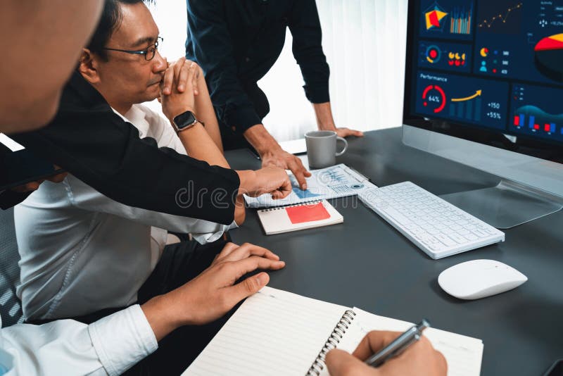 Data Analysts Team of Office Worker Collaborate on Bi Dashboard ...