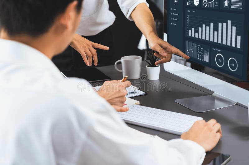 Data Analysts Team of Office Worker Collaborate on Bi Dashboard ...