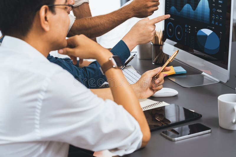 Data Analysts Team of Office Worker Collaborate on Bi Dashboard ...