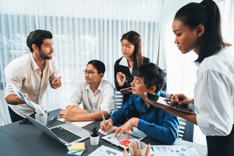 Data Analysts Team of Office Worker Collaborate on Bi Dashboard ...