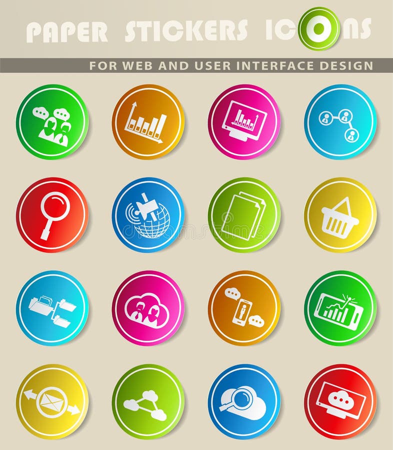 Data analytic icon set stock illustration. Illustration of icon - 88785259