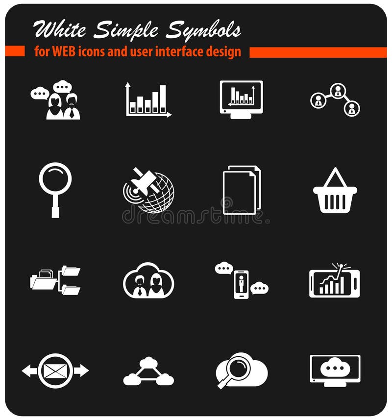Data analytic icon set stock illustration. Illustration of data - 88879097