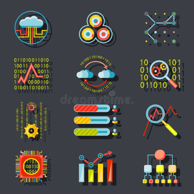 Data analytic icons set stock vector. Illustration of editable - 43412459 Data analytic icons set stock vector. Illustration of editable - 43412459