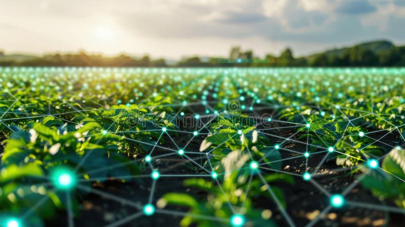 Data Analytics in Agriculture with Sensors Stock Illustration ...