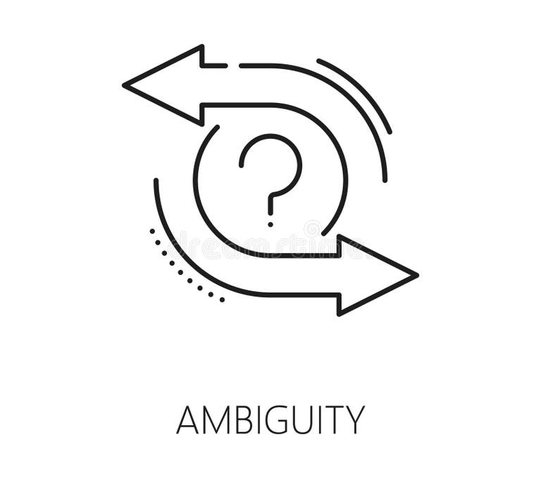 Data Analytics and Ambiguity Analysis Line Icon Stock Vector ...