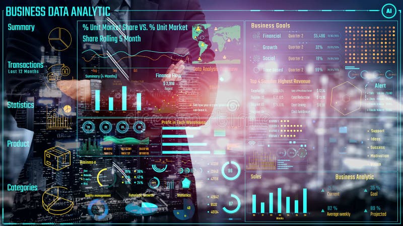Exploring Data Analytics for Business Intelligence Insights Thunk Stock Footage - Video of ...