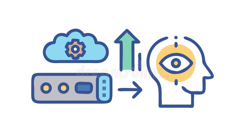 Data Analytics Brain Icon, Information Processing, Vector Design Generative AI Stock Vector ...