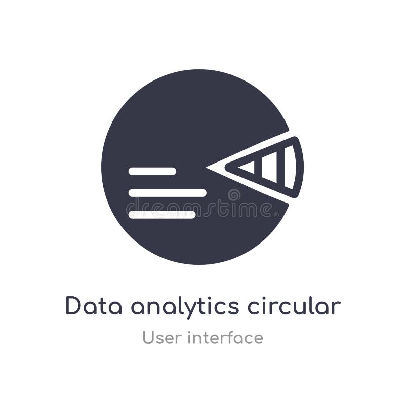 Data Circular Chart Icon on White Background. Simple Element ...
